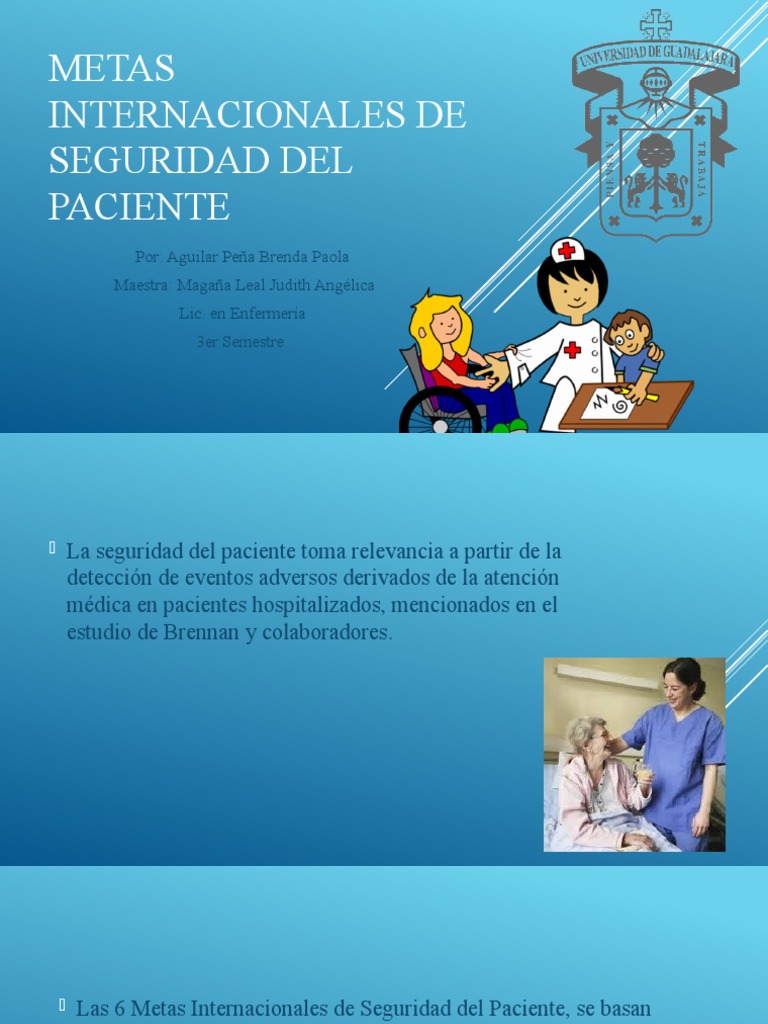 Metas Internacionales de Seguridad Del Paciente | PDF | Seguridad del ...