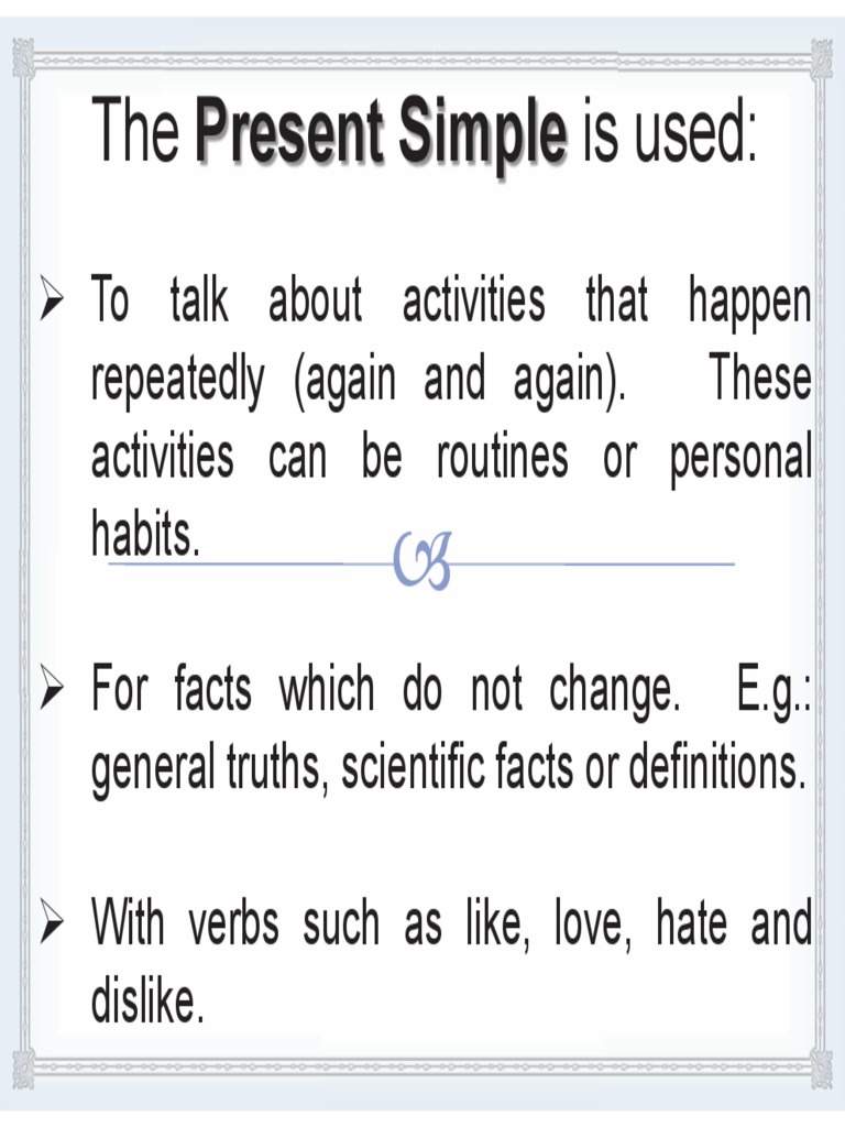 Simple Present Rules | PDF | English Language | Verb