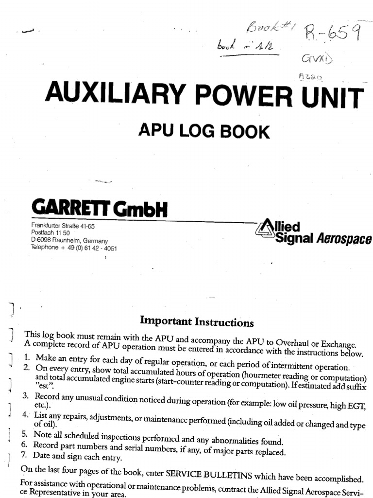 Apu r-659c Mini Pack | PDF | Aviation | Aircraft