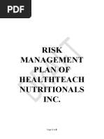 Pharmacy Risk Management Plan | PDF | Pharmacovigilance | Risk Management