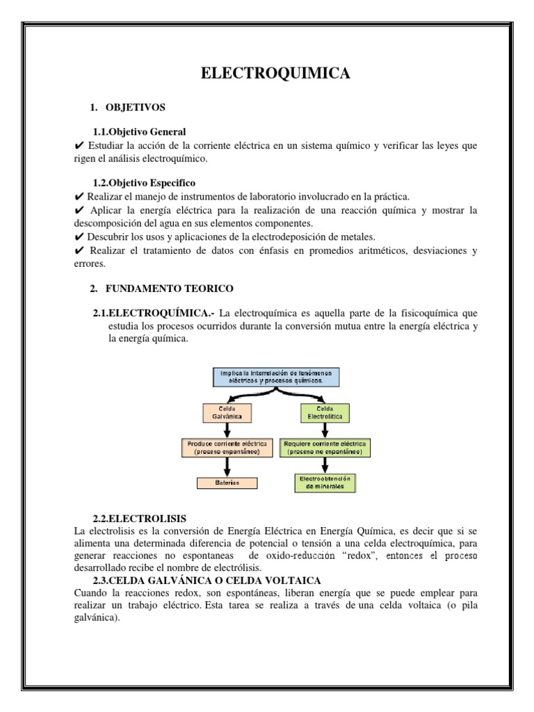 Practica Electroquimica | PDF | Electrodo | Redox
