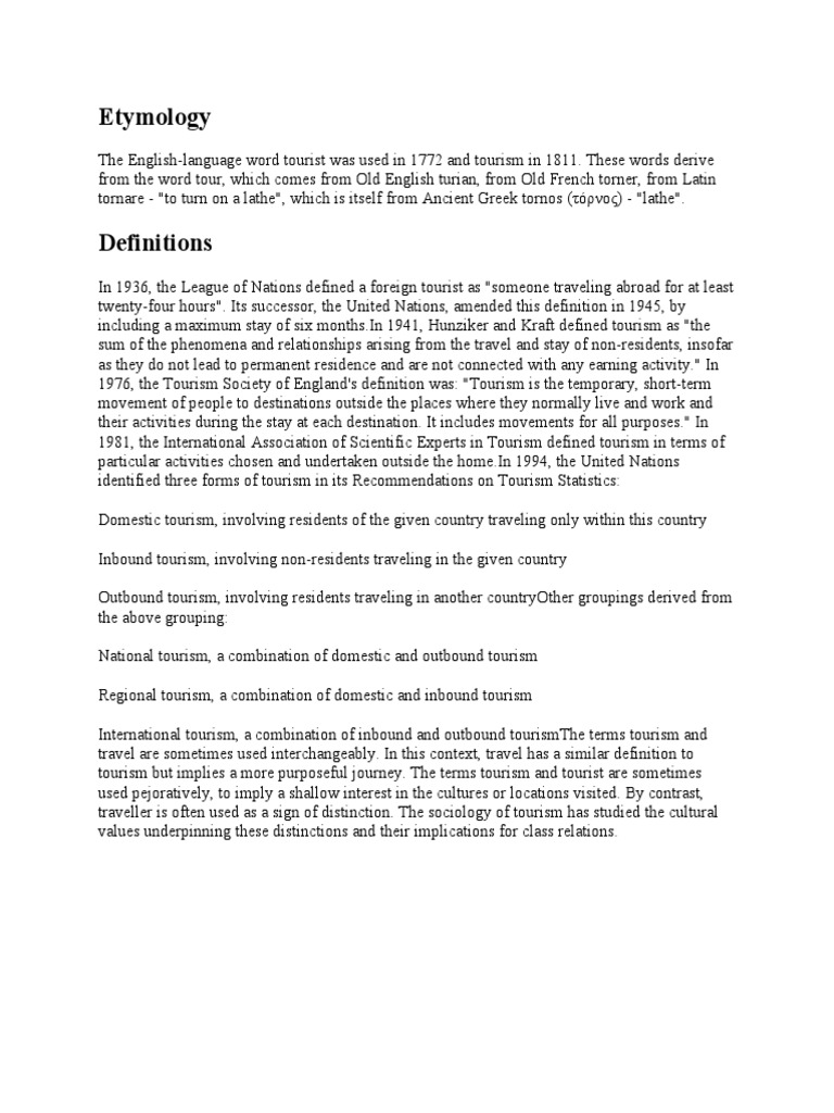 Etymology | PDF | Travel