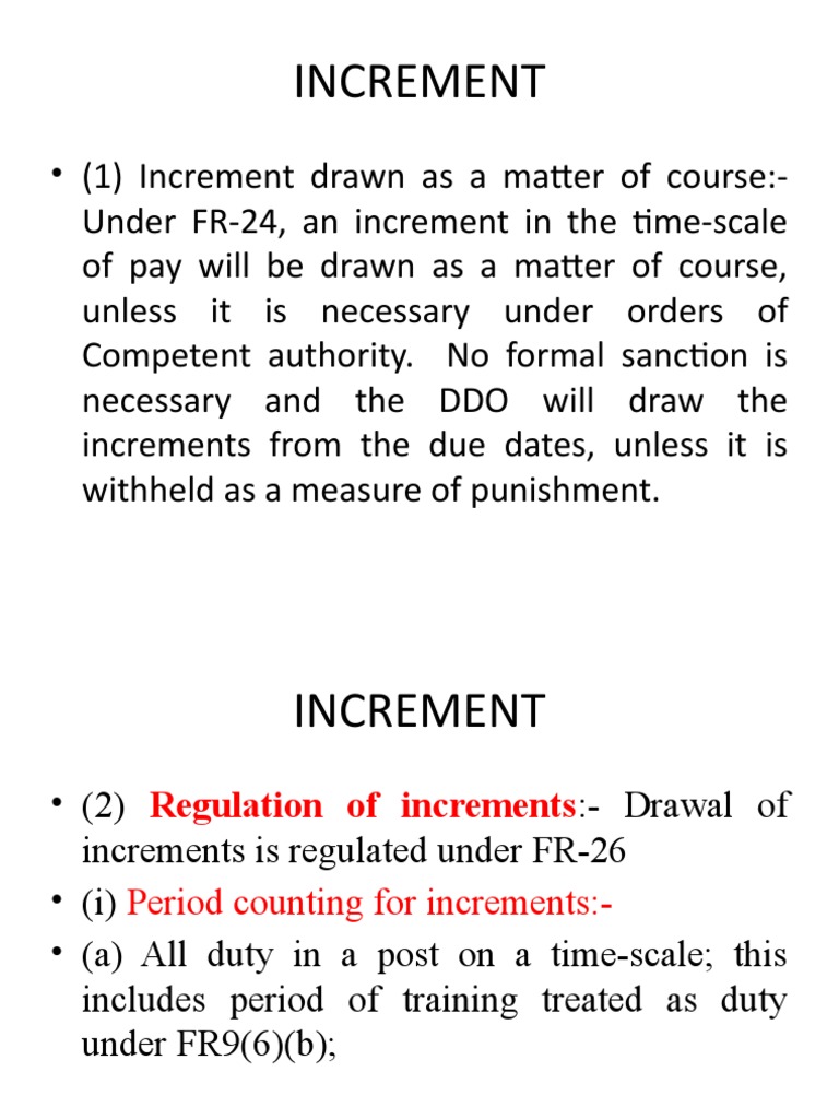 Government Employees Increment Rules | PDF | Career & Growth | Business