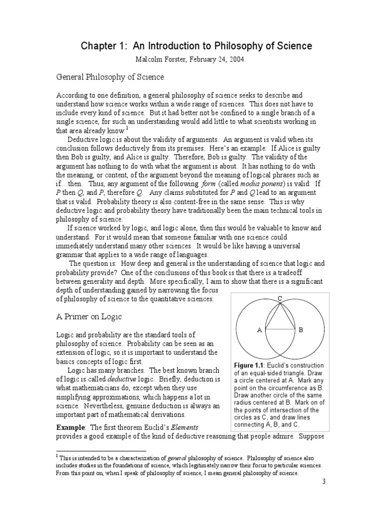 Chapter 1: An Introduction To Philosophy of Science | PDF | Argument ...