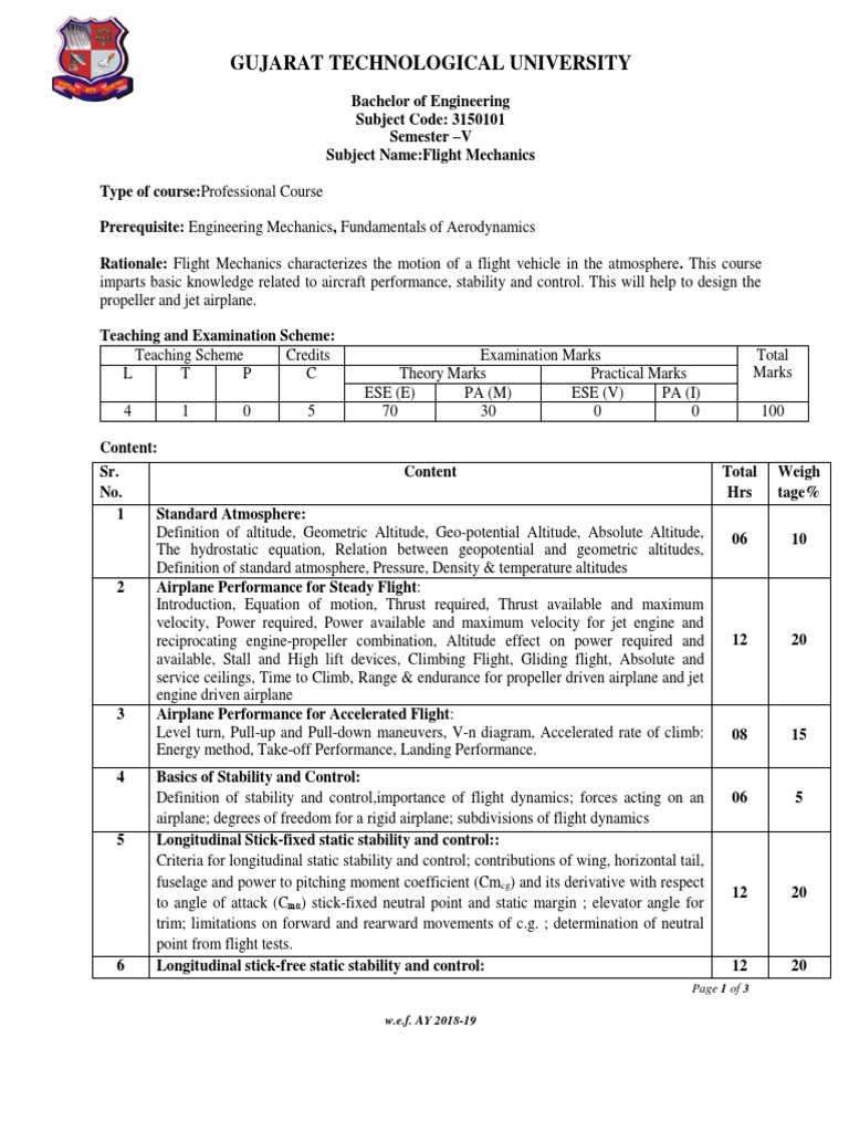 Flight Mechanics | Download Free PDF | Flight | Aerospace