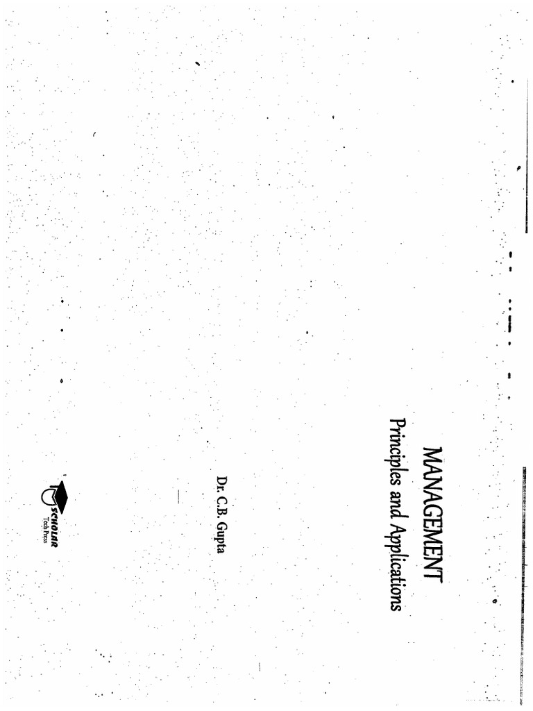 Management Principles and Application C.B Gupta | PDF