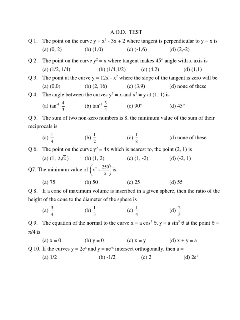 Aod Test | PDF | Teaching Methods & Materials