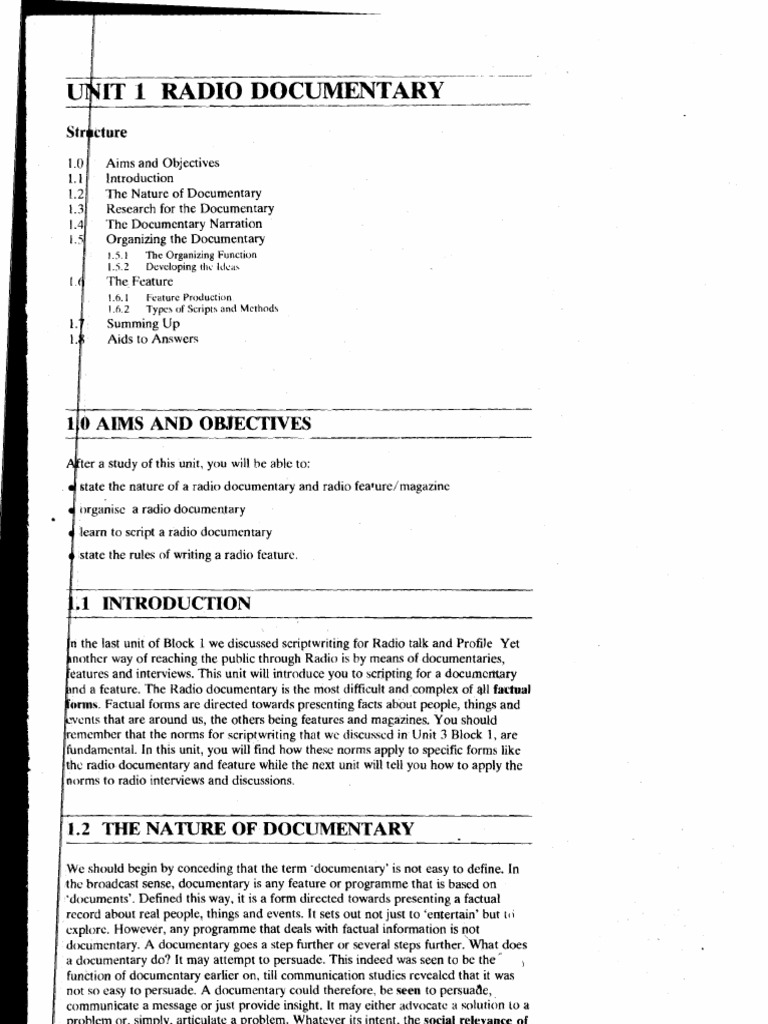 Crafting Compelling Radio Documentaries | PDF | Documentary Film ...