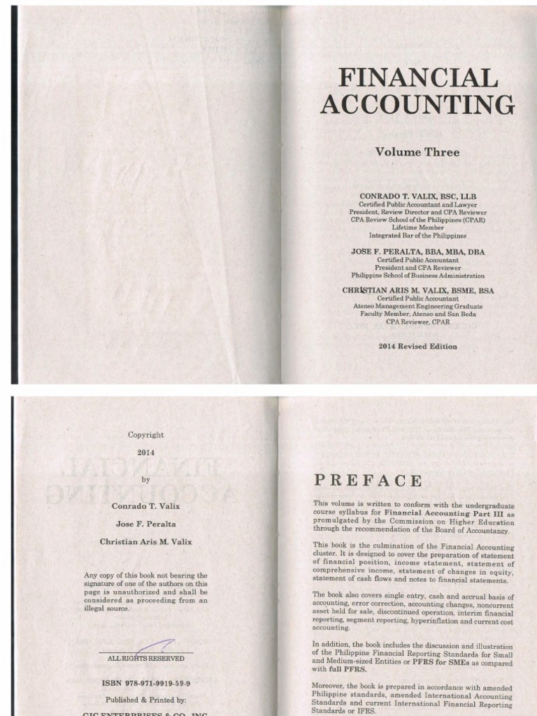 Financial Accounting 3 Conrado Valix | PDF