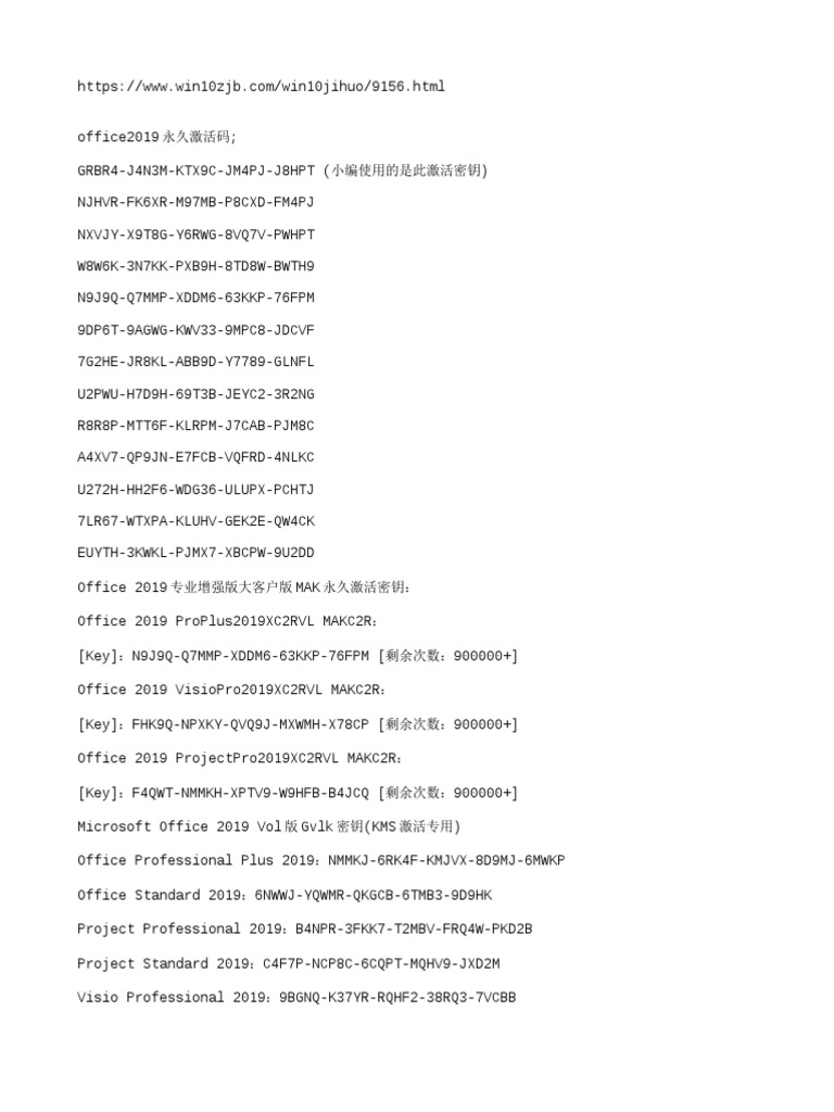 A Comprehensive Collection of Microsoft Office 2019 and Previous ...