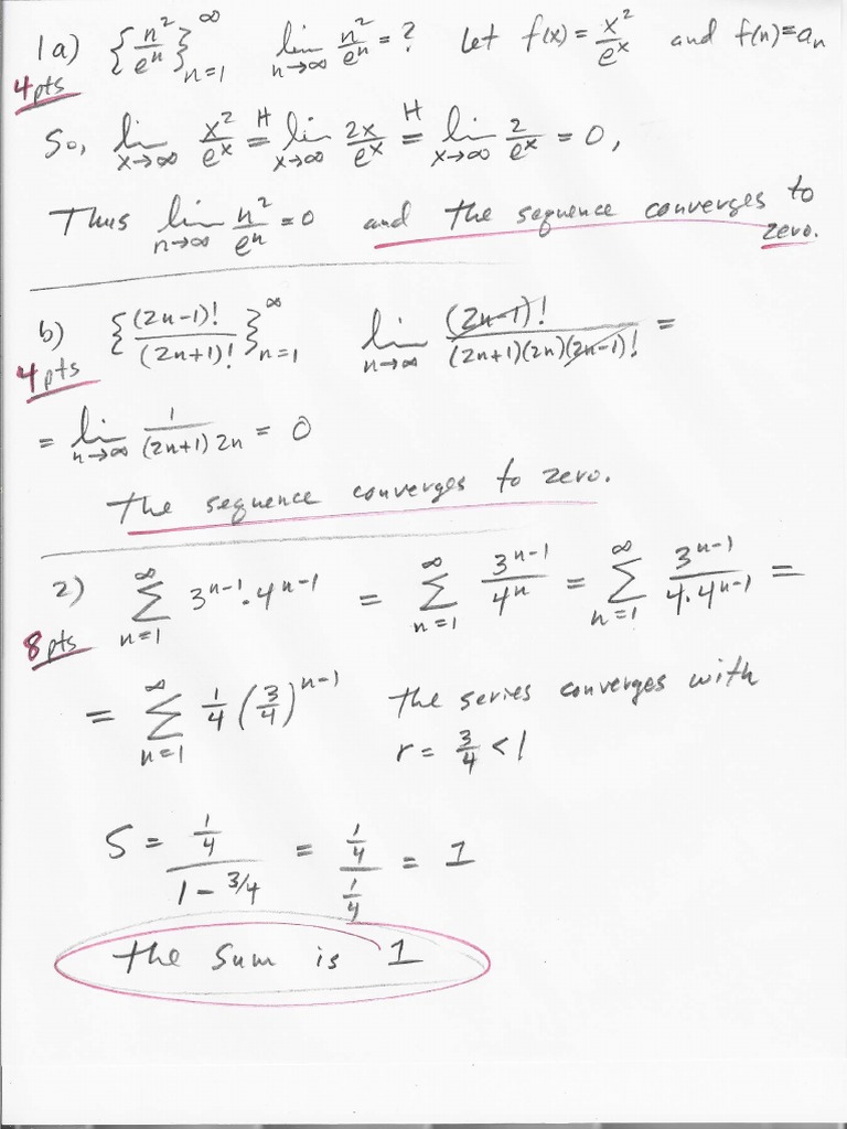 Math 280 Exam 2 Solutions | PDF