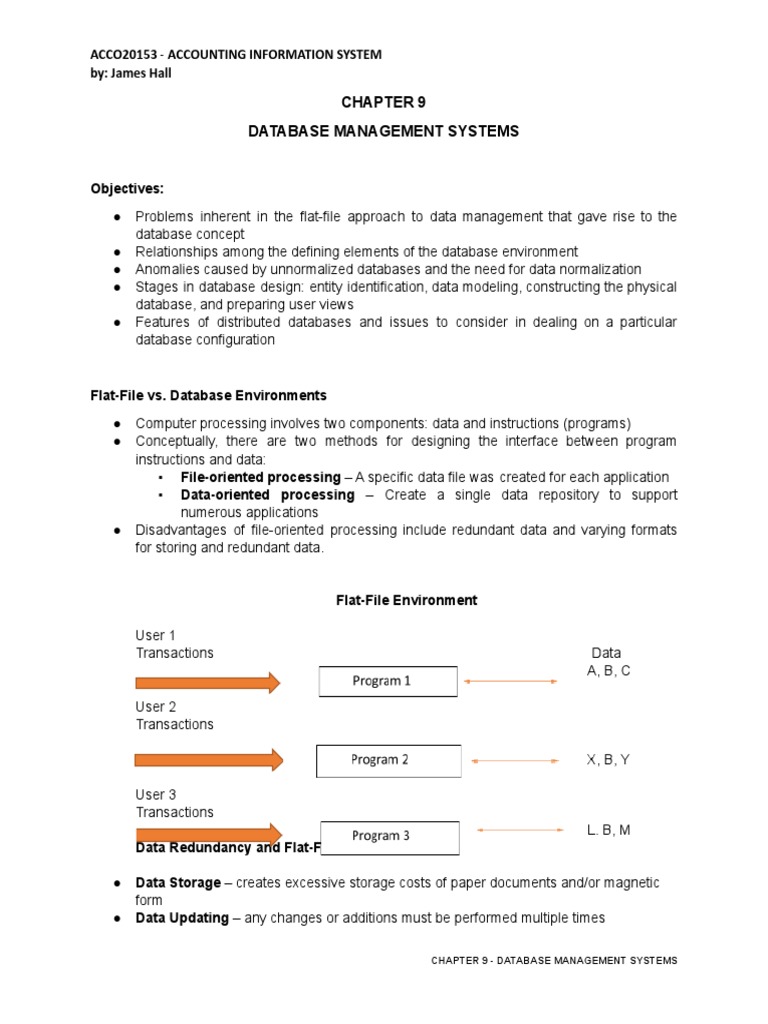 Chapter 9 - Database Management Systems | PDF | Databases | Relational Database