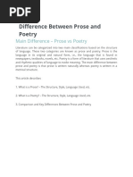 Prose and Poetry | PDF | Novella | Poetry