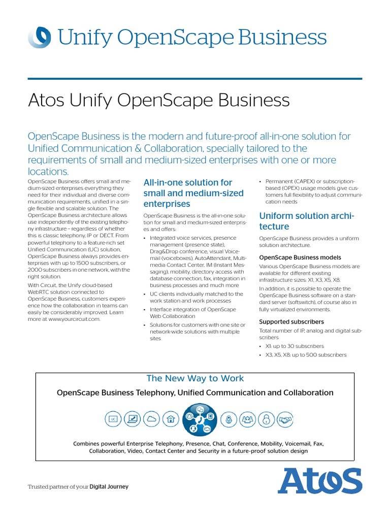 Atos Unify Openscape Business | PDF | Microsoft Outlook | Session Initiation Protocol