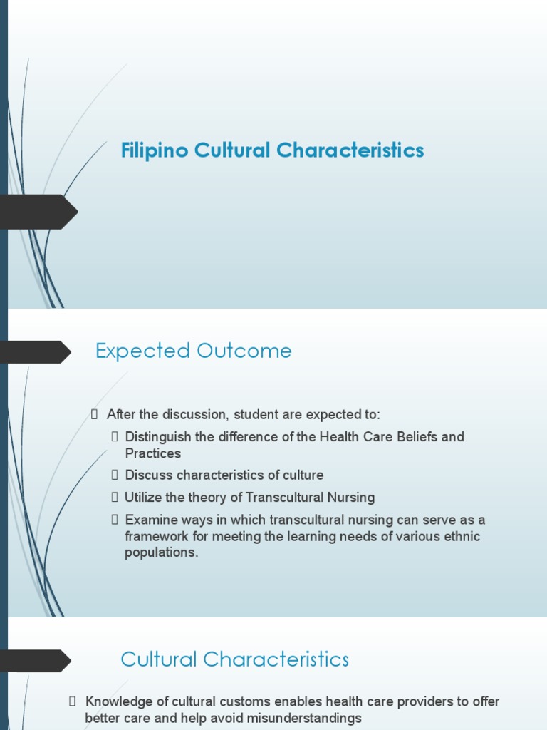 Filipino Cultural Characteristics | PDF | Human Nature | Cognition