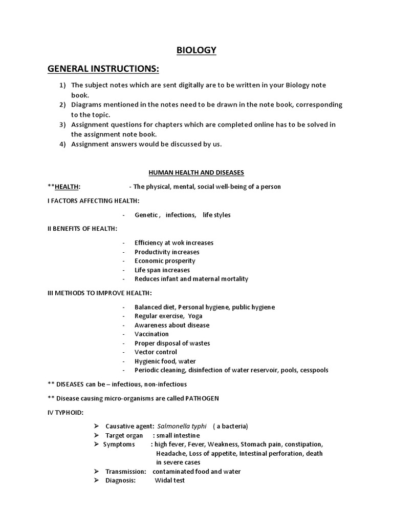 Unit 4 Human Health and Diseases | PDF | Immune System | Lymphatic System