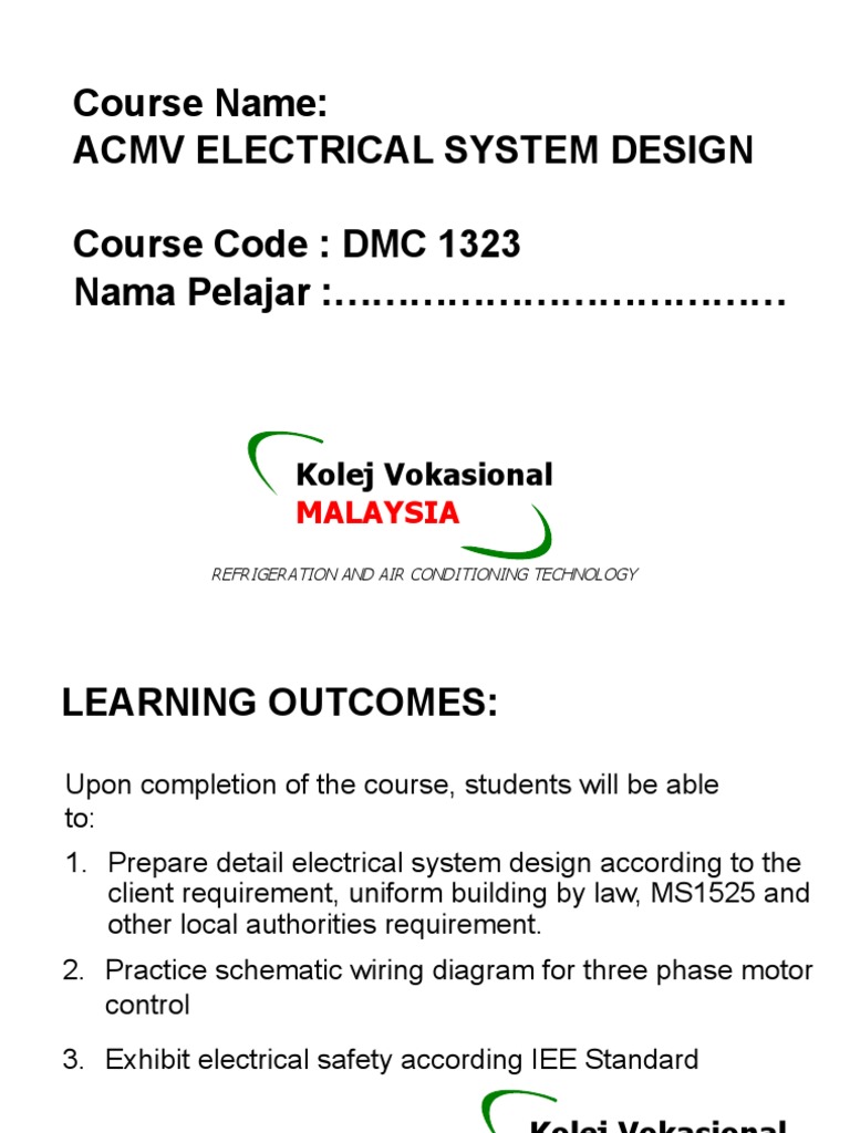 DMC 1323 Electrical System Design | PDF
