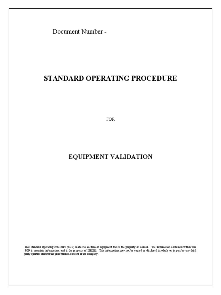 SOP Equipment Validation Issue-6 | PDF | Verification And Validation ...