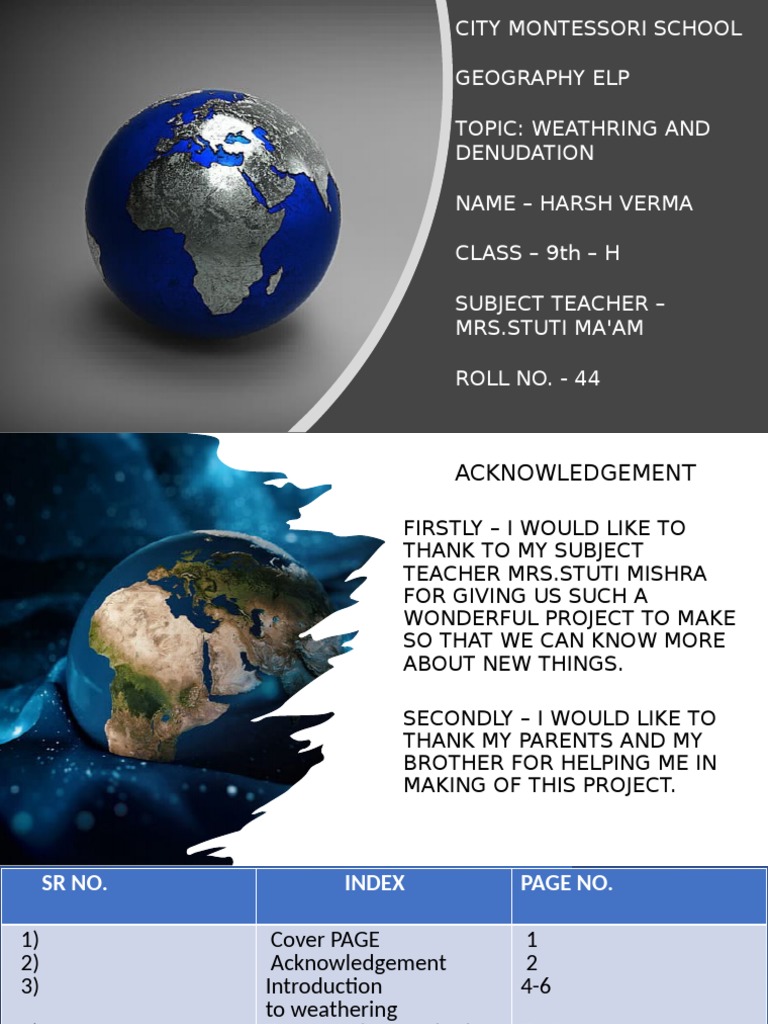GEOGRAPHY Project | PDF | Dune | Weathering