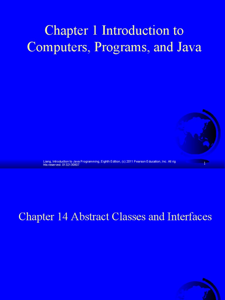 Chapter 1 Introduction To Computers, Programs, and Java | PDF | Class ...