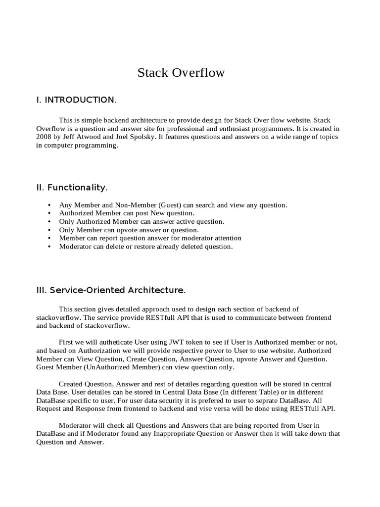 Stack Overflow Architecture | PDF