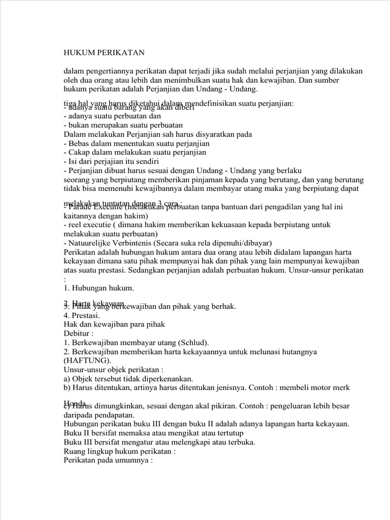 Hukum Perikatan | PDF