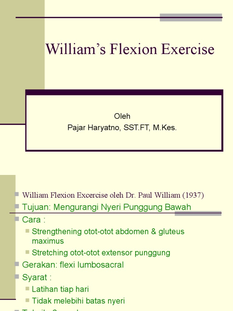 William Flexion Exercise-1 | PDF