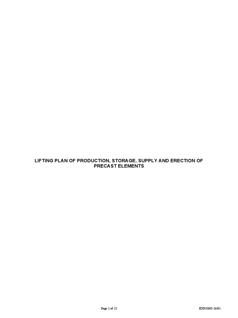 Lifting Plan Hse | PDF | Crane (Machine) | Occupational Safety And Health