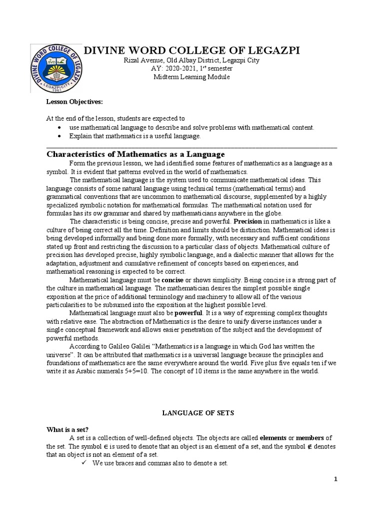 Ge 04 Midterm Module 2 0 Pdf Set Mathematics Numbers
