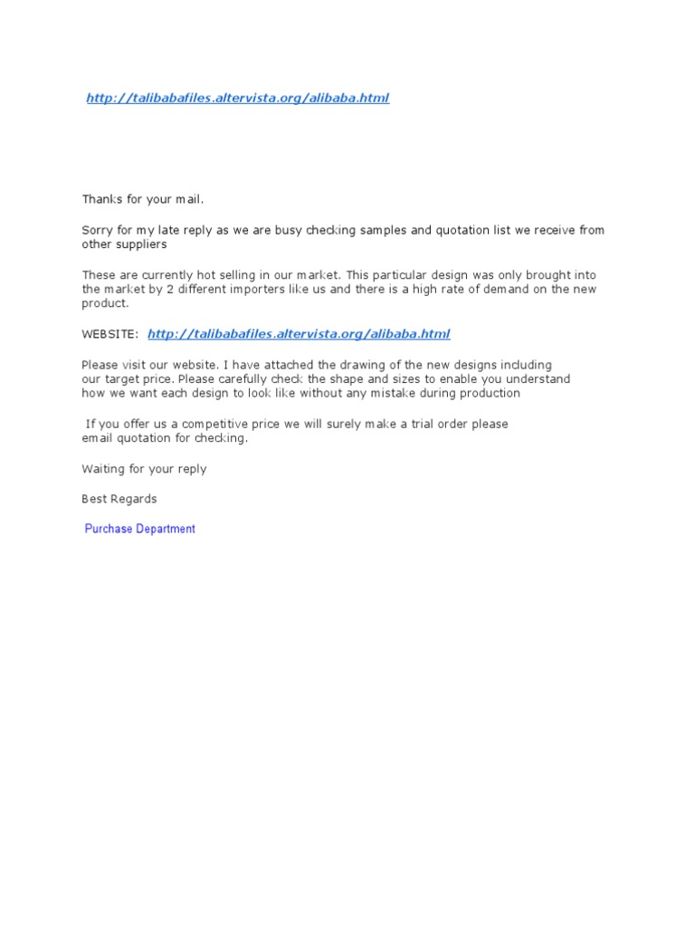 Request for Competitive Quotation | PDF