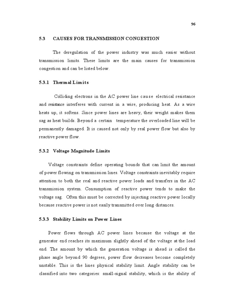Causes of Congestion | PDF | Electric Power Transmission | Ac Power