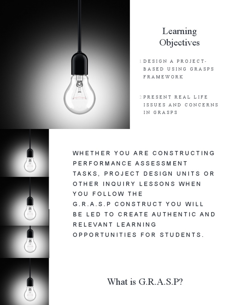 Learning Objectives: Design A Project-Based Using Grasps Framework | PDF