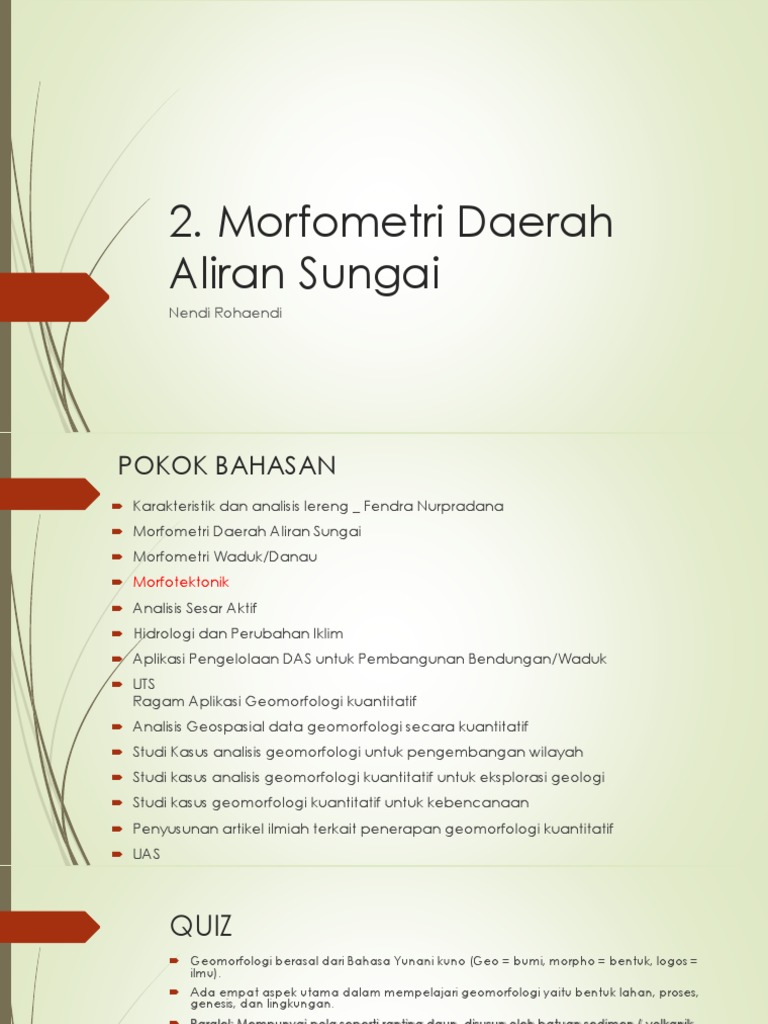 2 Morfometri DAS | PDF | Kajian Bahasa Asing