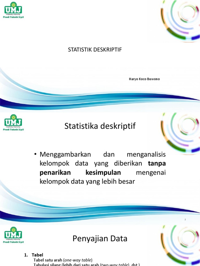 Statistik Deskriptif dan Penyajian Data | PDF