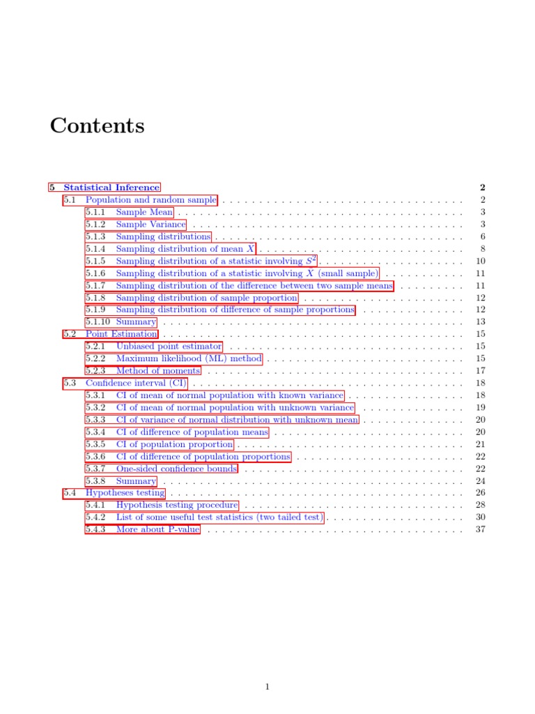 Chap5 Statistical Inference Pdf Estimator Variance