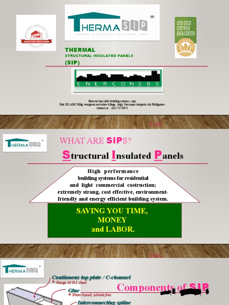 Thermal (SIP) : Structural Insulated Panels | PDF | Architectural ...