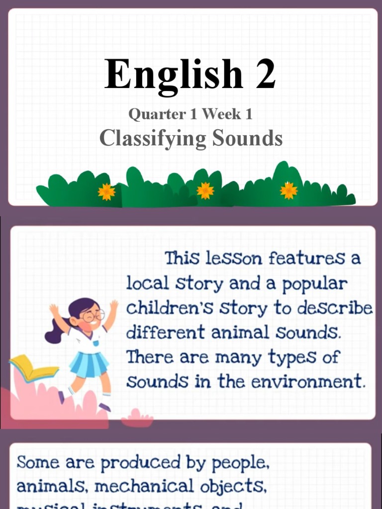 English 2: Classifying Sounds | PDF