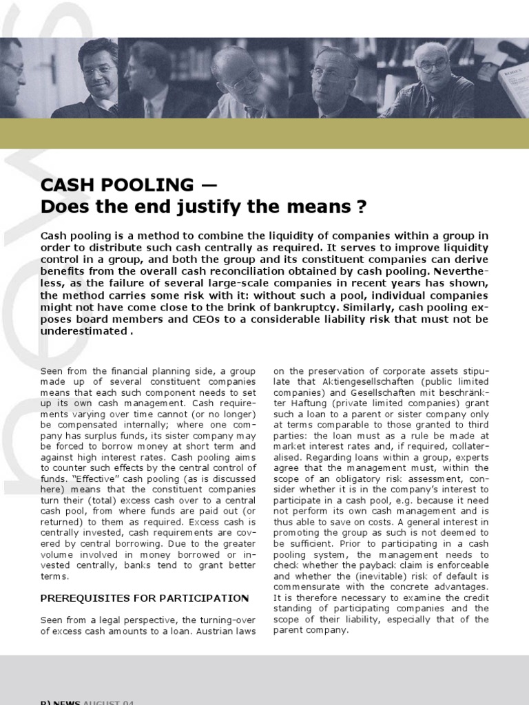 Does Cash Pooling Provide More Benefits Than Risks? An Analysis of the ...