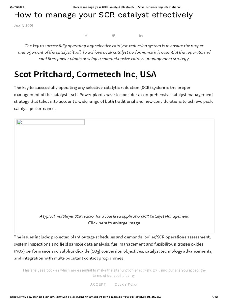 Effective SCR Catalyst Management Guide | PDF | Catalysis | N Ox