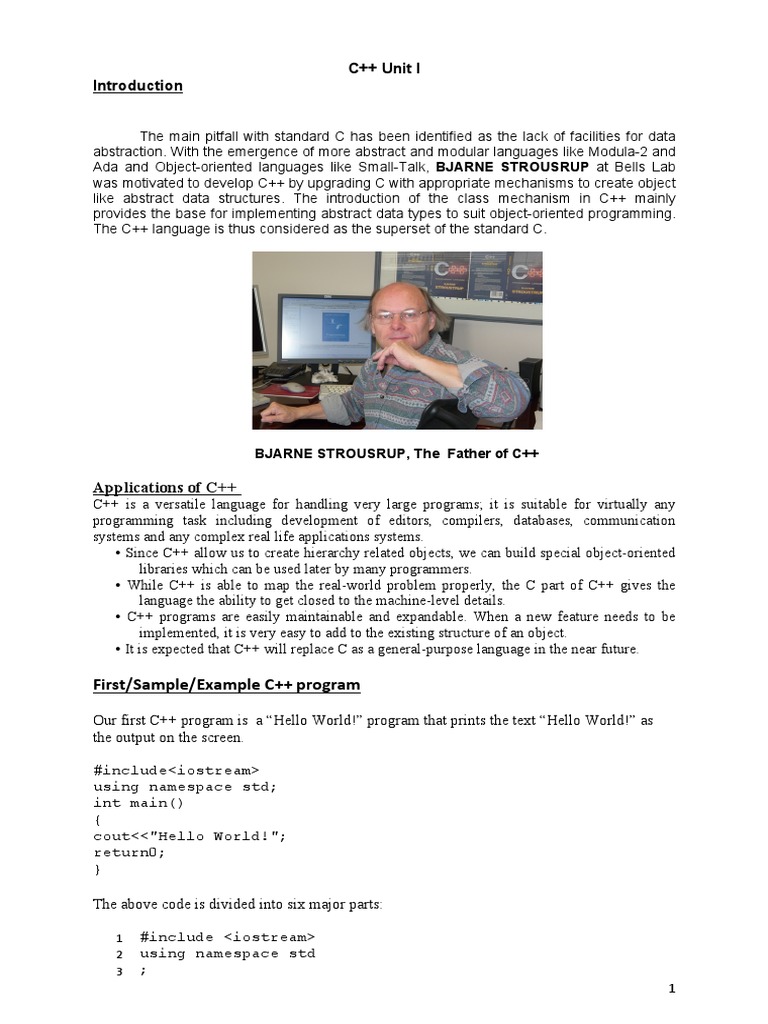Unit 1 | PDF | Data Type | C++