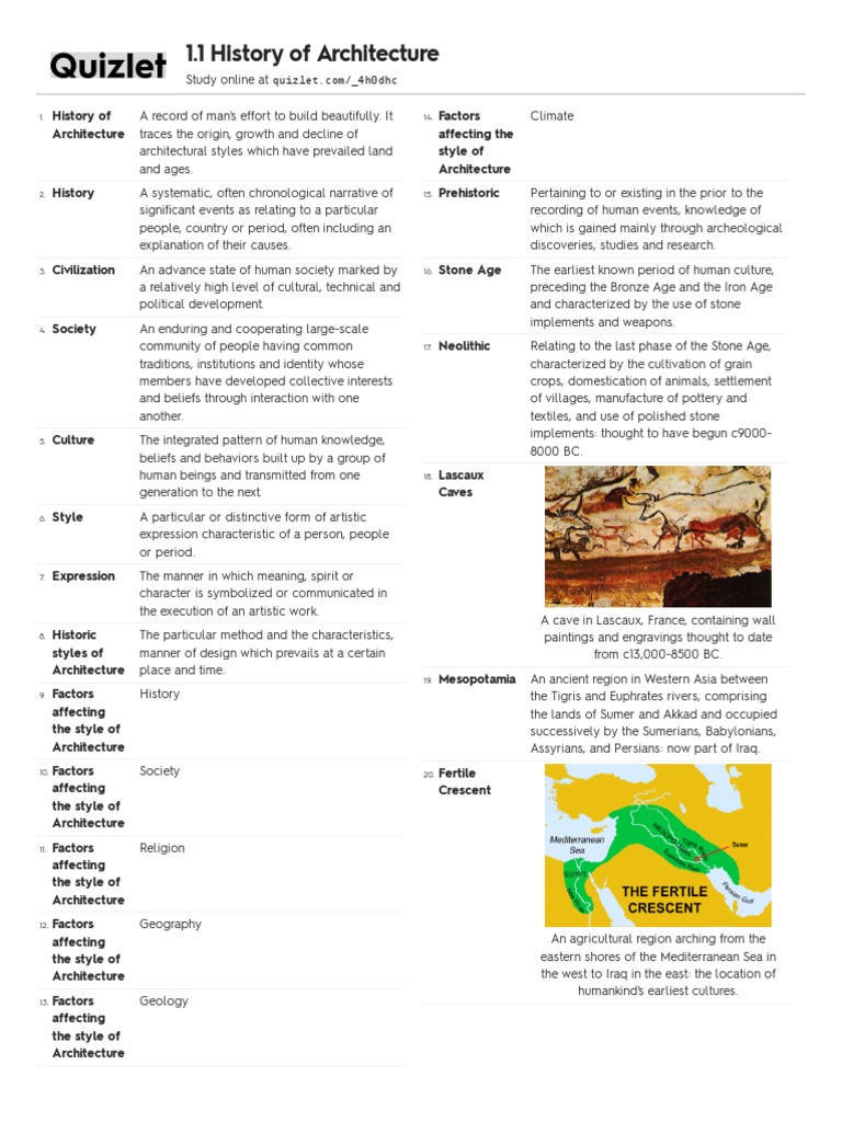 1.1 History of Architecture | PDF | Rock (Geology) | Ancient Egypt