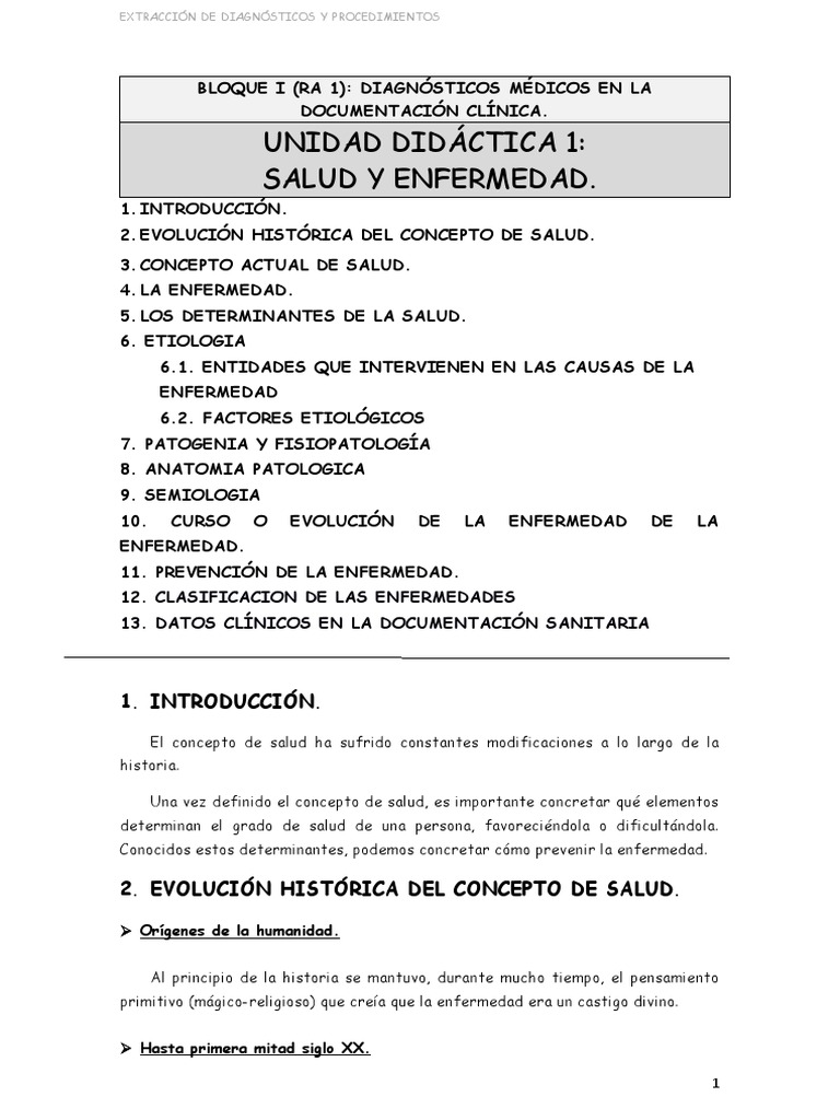 Salud y enfermedad: conceptos clave | PDF | Patología | Diagnostico medico