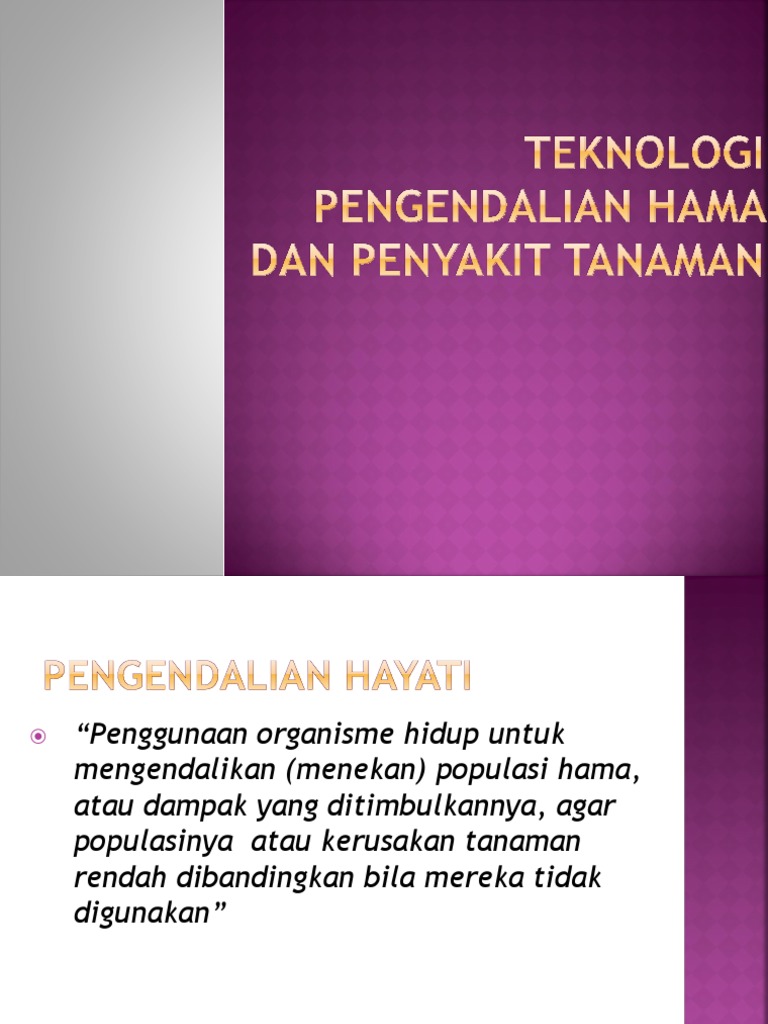 Pengendalian Hayati (Biological Control) | PDF | Sains & Matematika