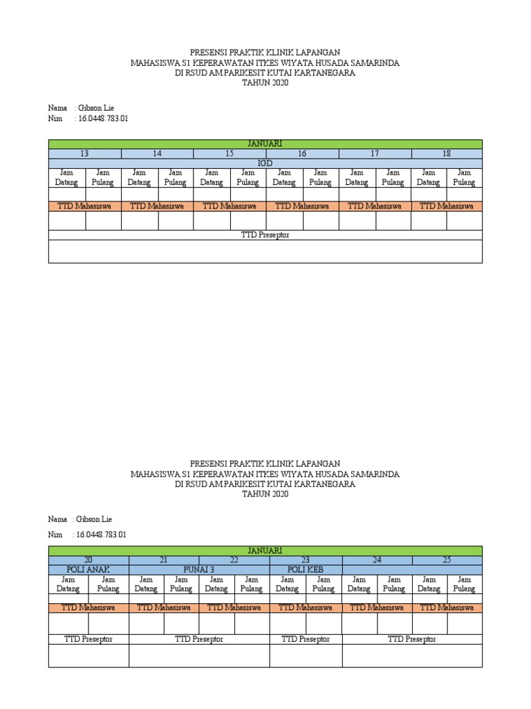 Absen Individu | PDF