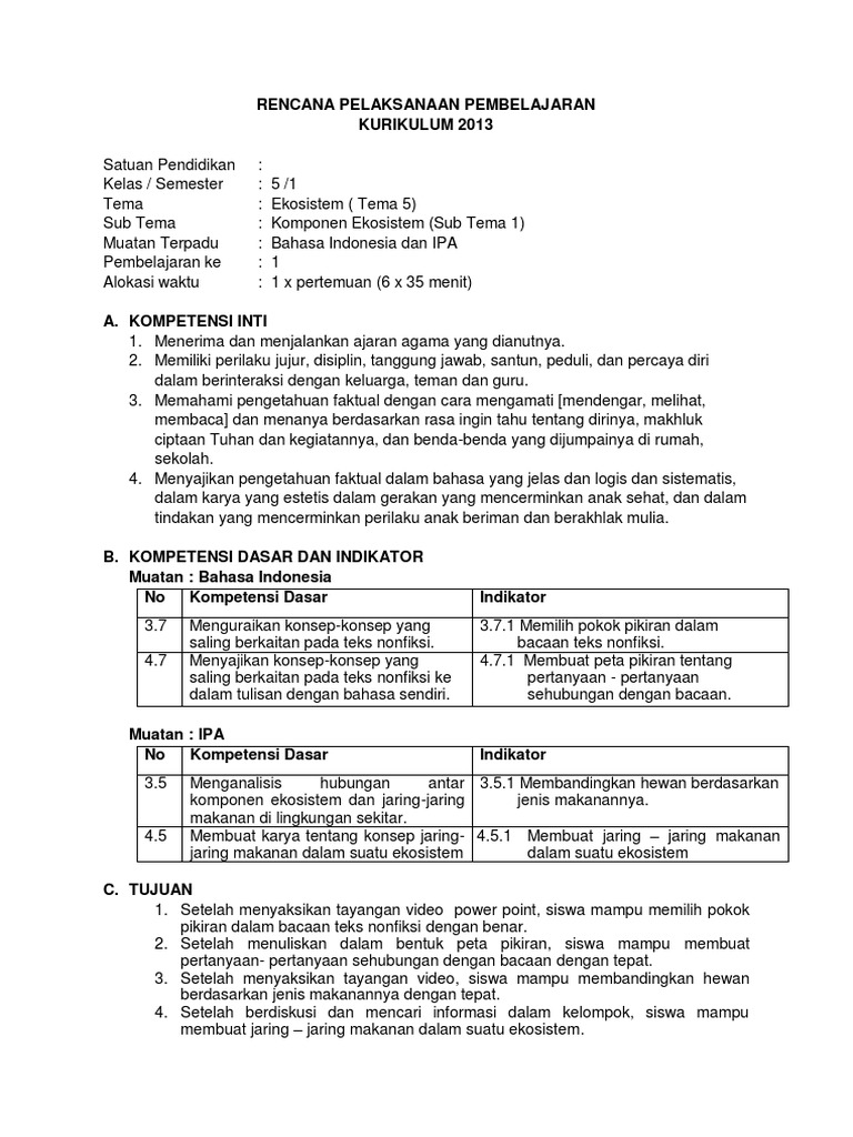 Contoh RPP Blended Learning | PDF