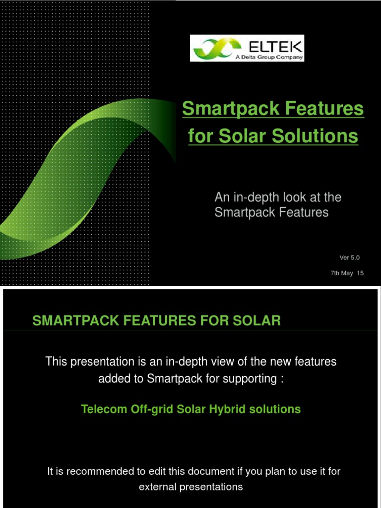 Solar Solution Smartpack Features Pdf Rectifier Battery Charger