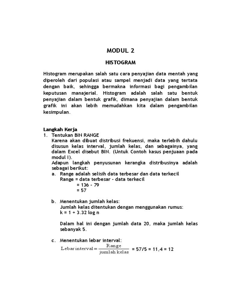 Modul 2 Praktek HISTOGRAM | PDF