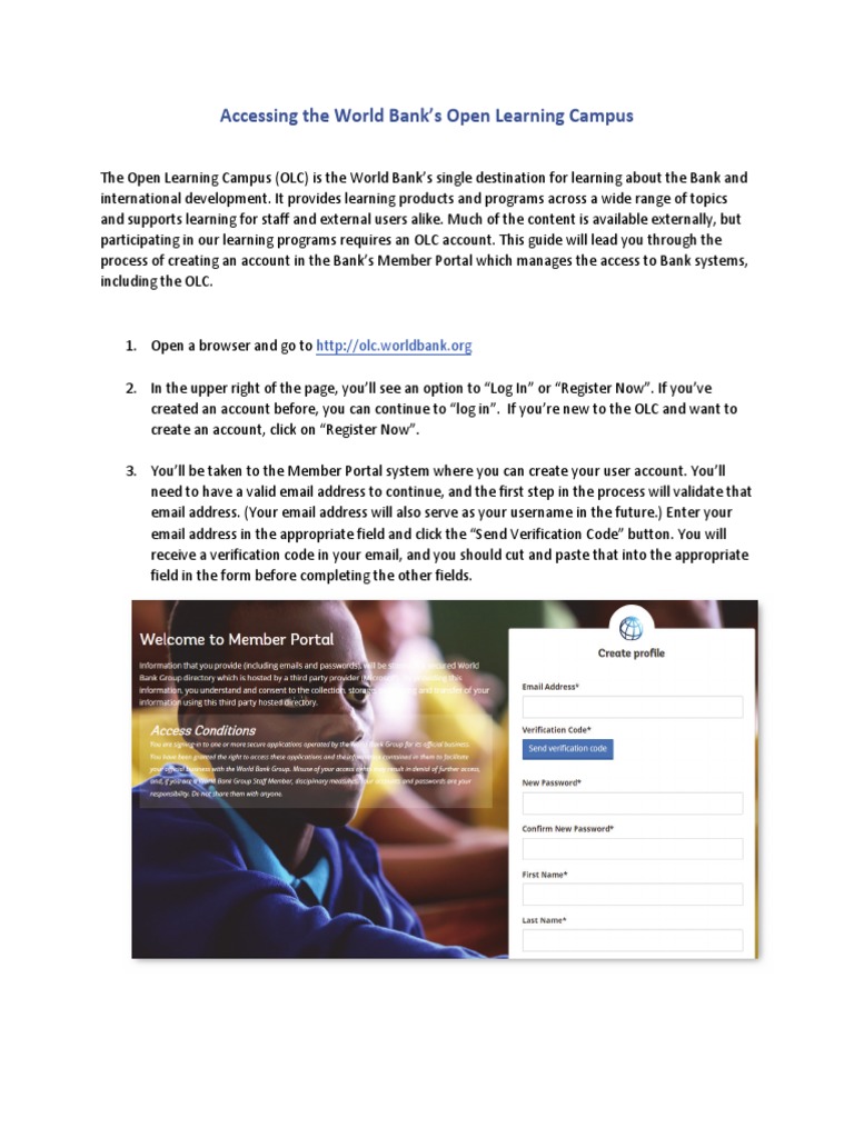 Accessing The World Bank's Open Learning Campus | PDF | Software ...