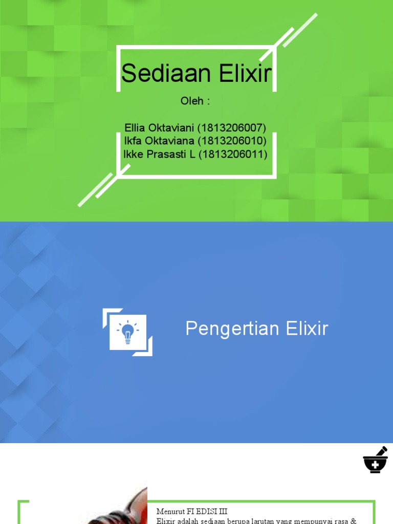 Panduan Sediaan Elixir | PDF