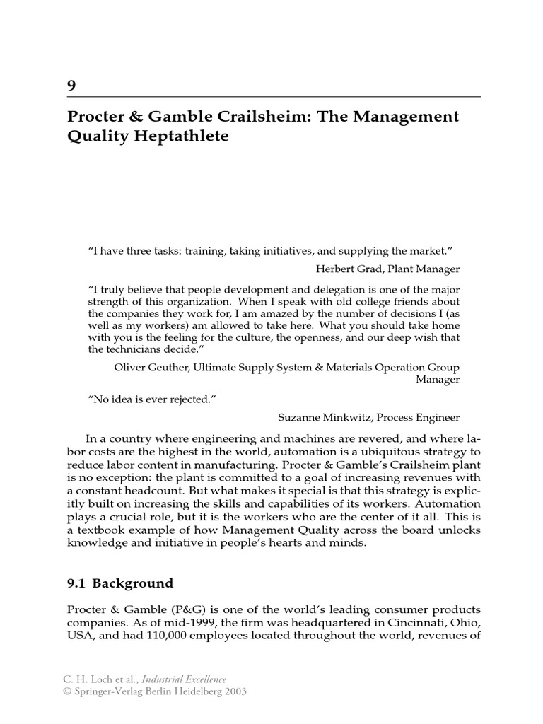 P&G Case Study | Download Free PDF | Inventory | Reliability Engineering